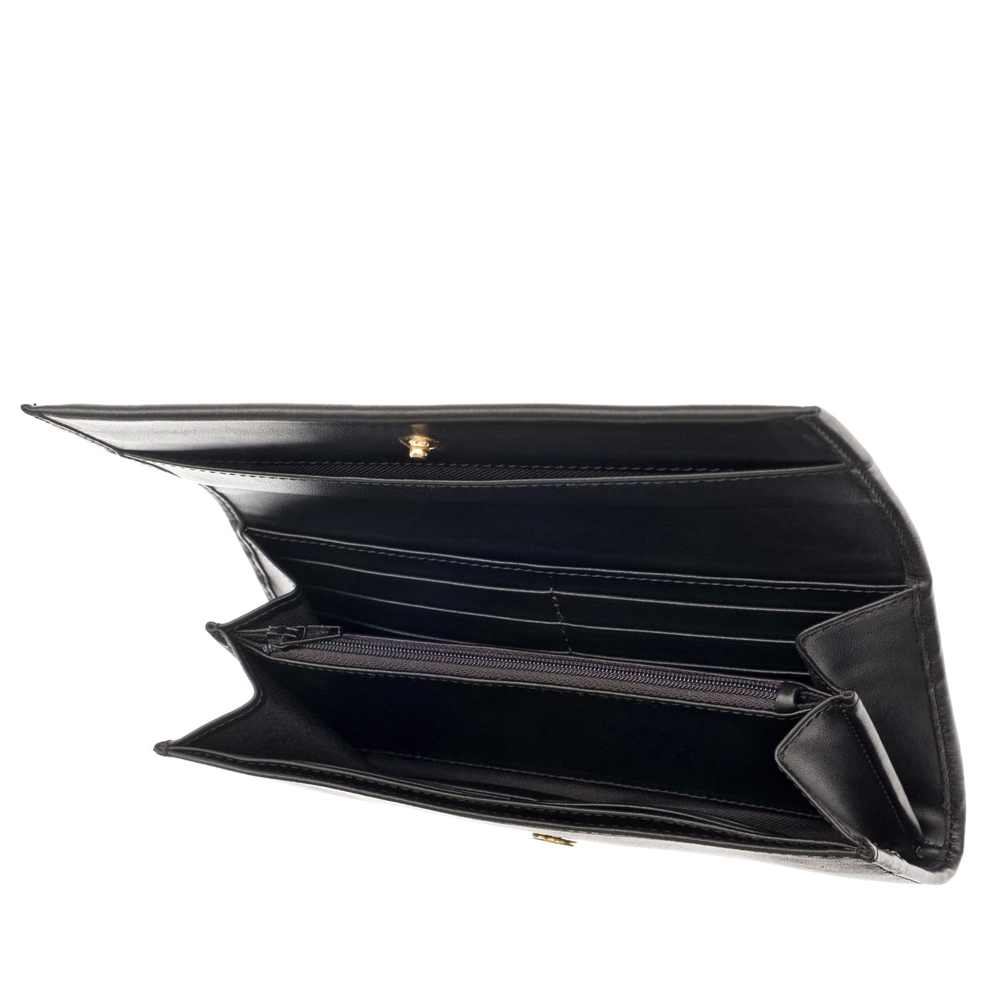 Portofel dama, Musette, Emily, Piele naturala, negru, 21 x 11 cm - eMAG.ro