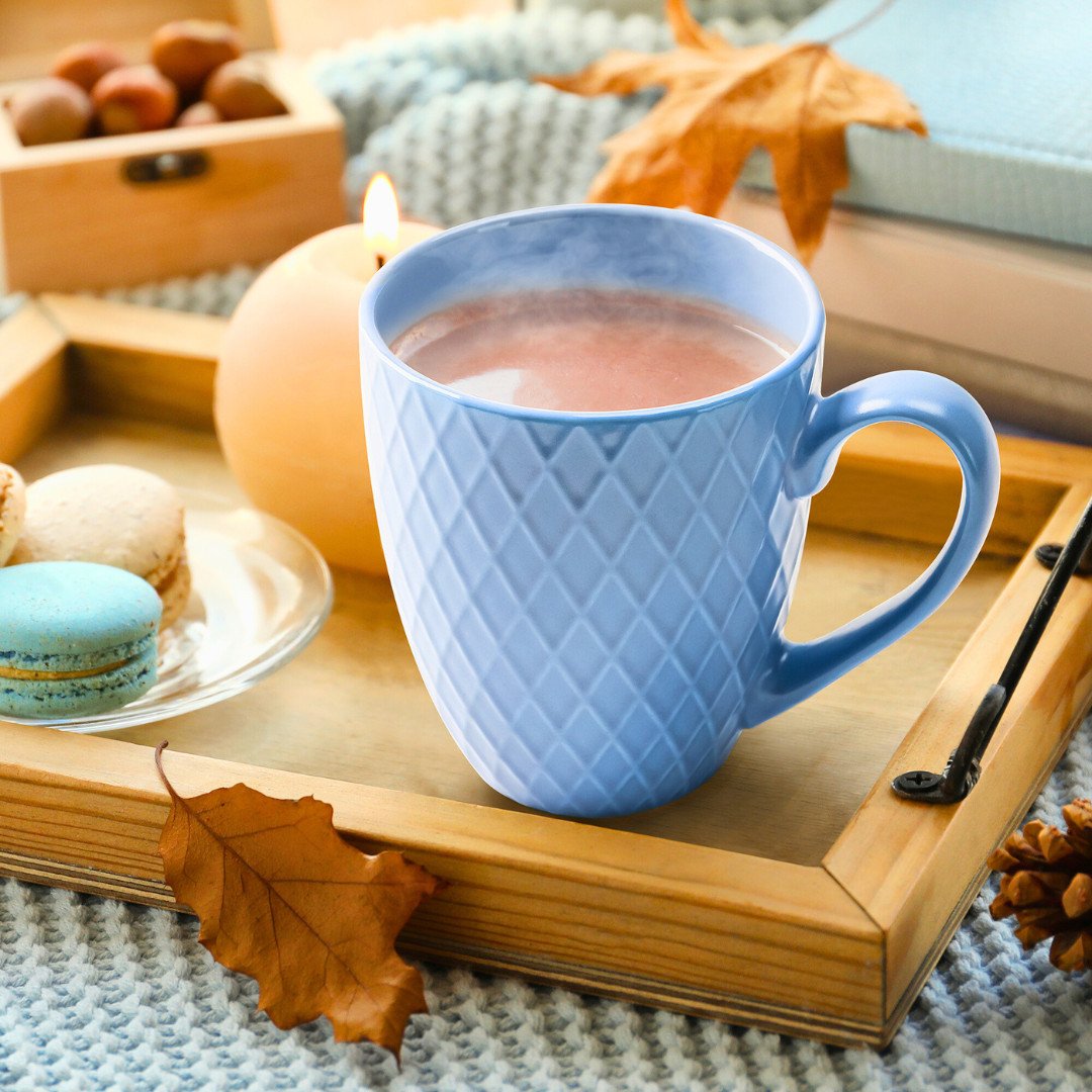 Set 6 Cani de cafea, colectia Palmanova, ceramica, Ocean multicolor ...