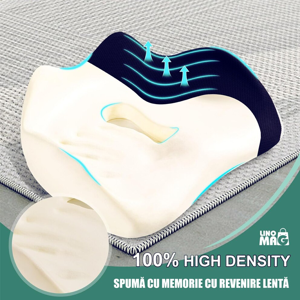 Perna Ortopedica pentru sezut Linomag® pentru scaun de birou sau masina ...