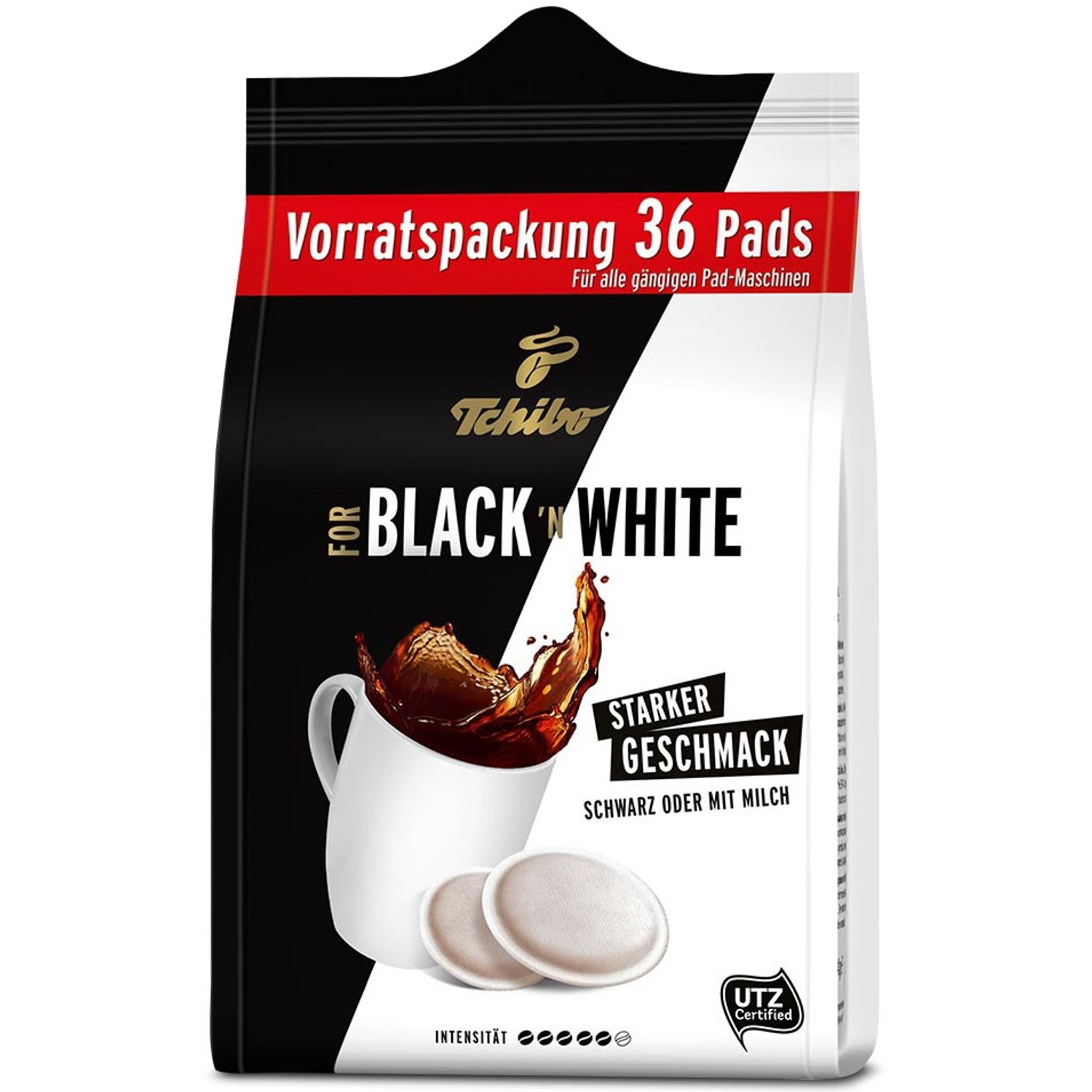 Paduri cafea Tchibo Black"N White, 36 paduri, 252 gr - eMAG.ro