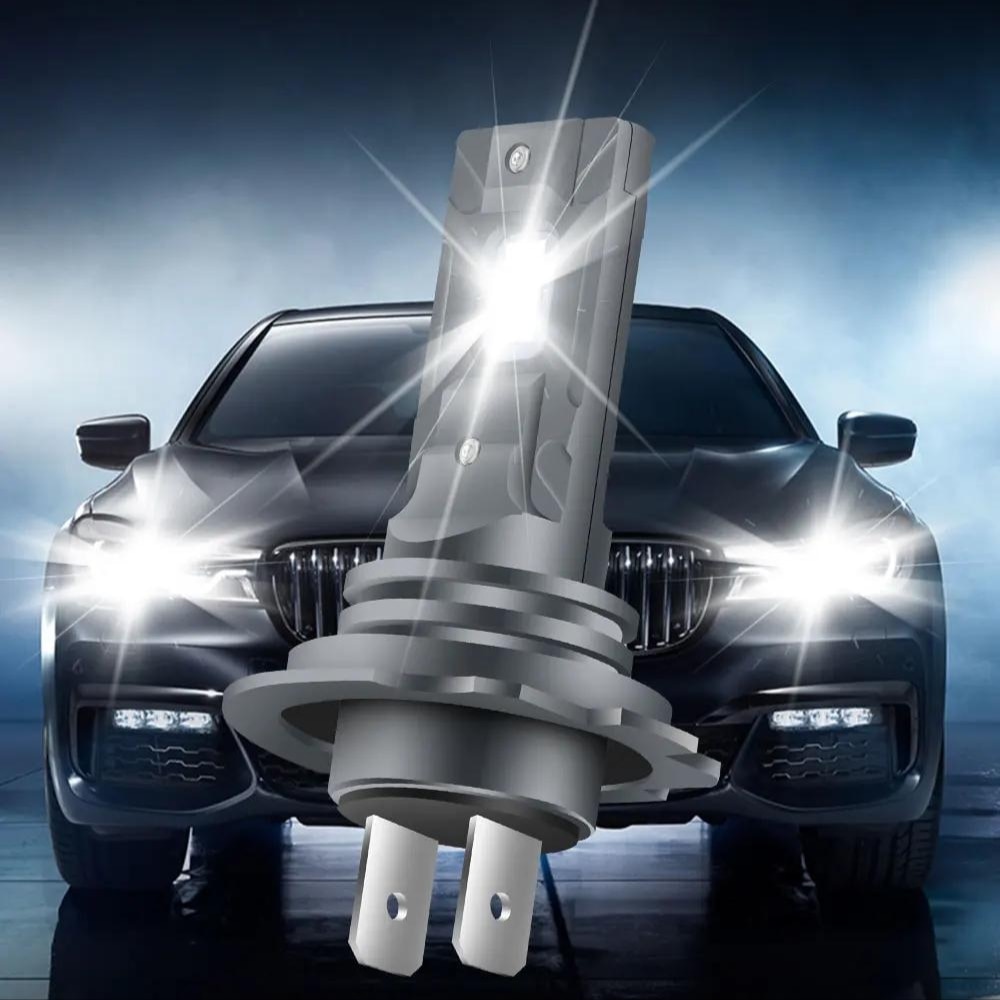 Set 2 becuri auto LED H7, 120W/set, 12V, 6000K, LED SMD 3570 - eMAG.ro
