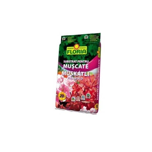 Pamant pentru flori, substrat, Floria, 20 l, turba si fibra de cocos ...