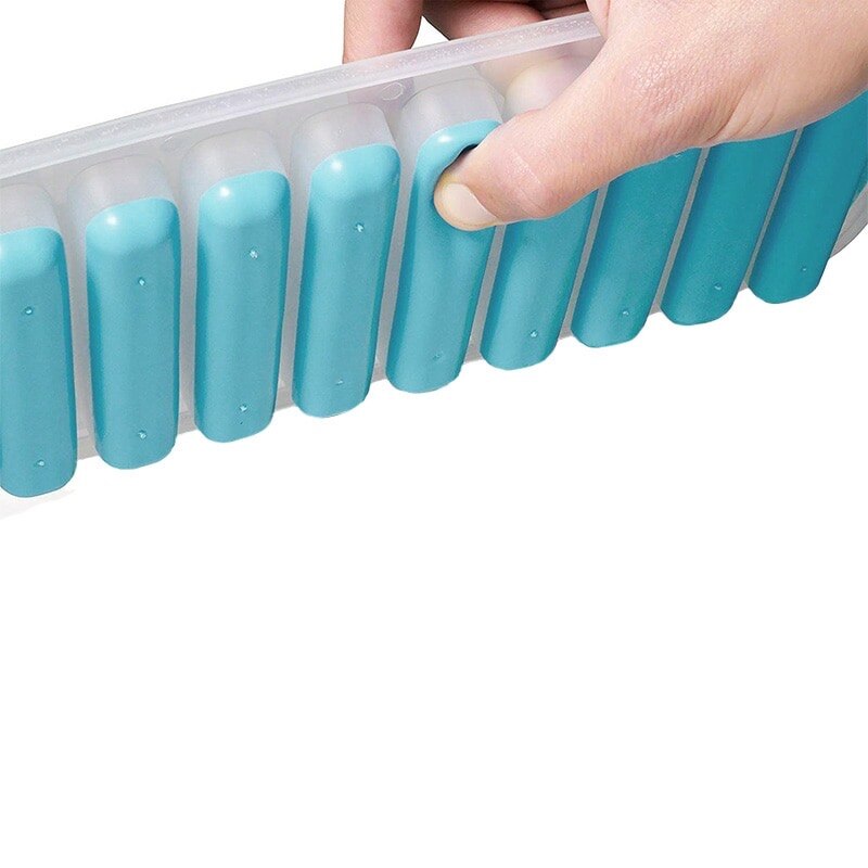 Set 3 x Forma Gheata pentru Sticle, 10 compartimente, Turcoaz, Plastic ...
