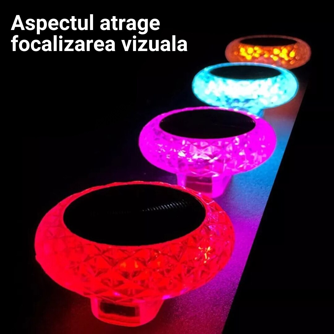 Bec ambiental disco Led,3D, pentru masini, decoratiuni, lampa ...