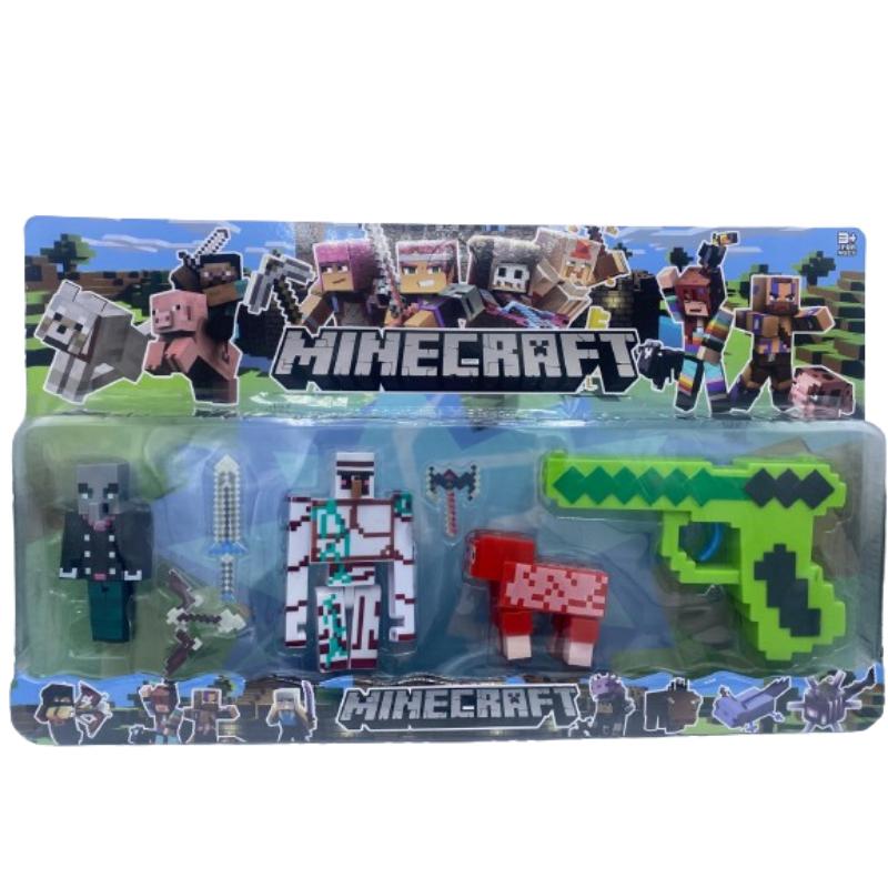 Set figurine cu pistol Minecraft, 52 cm, 3 ani + - eMAG.ro