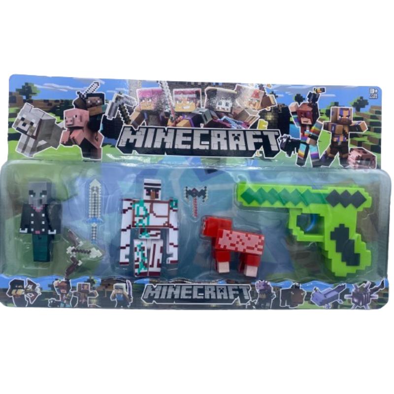 Set figurine cu pistol Minecraft, 52 cm, 3 ani + - eMAG.ro