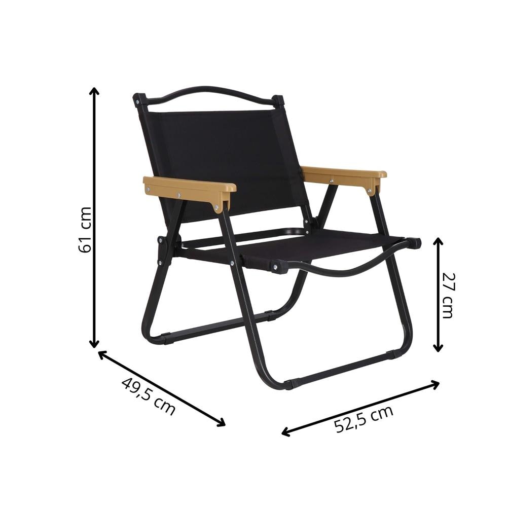 Scaun metalic plabil pentru gradina, camping sau plaja, 78x53x60cm ...