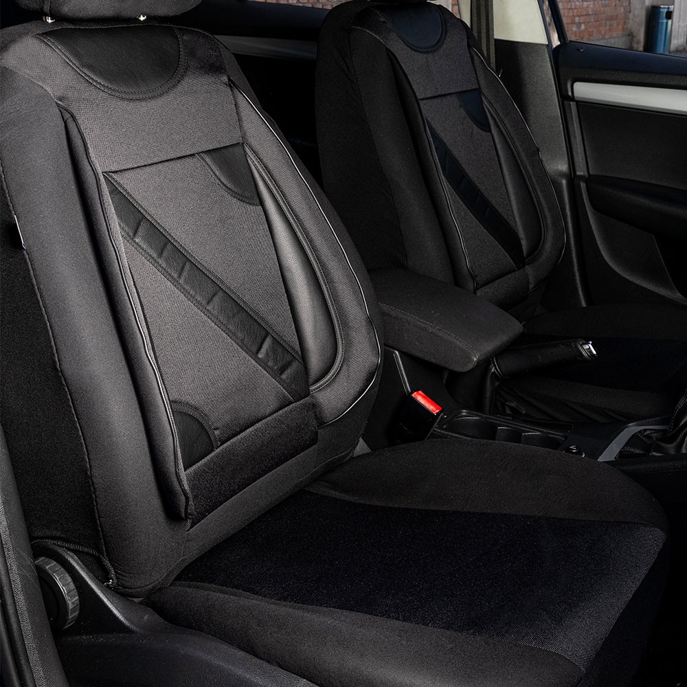 Huse scaune auto SMARTIC®, Nero, 11 piese, universal, compatibile cu ...