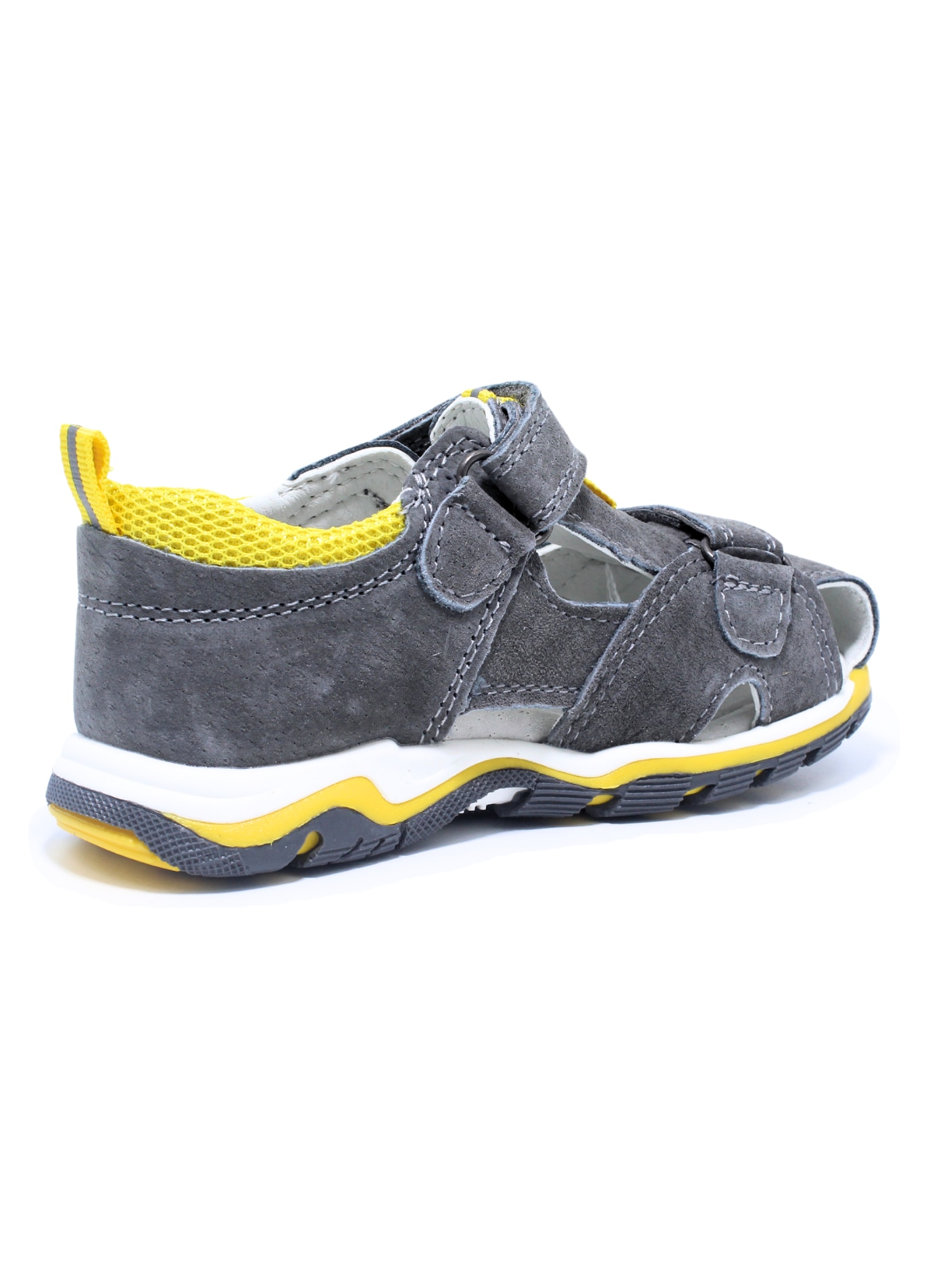 Sandale baieti din piele Happy Bee 944494, gri-galben, marimi 25-30 30 ...
