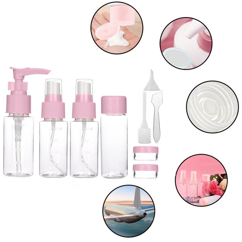Set Recipiente Pentru Cosmetice, 9 Piese, Reutilizabile, Ideale Pentru ...