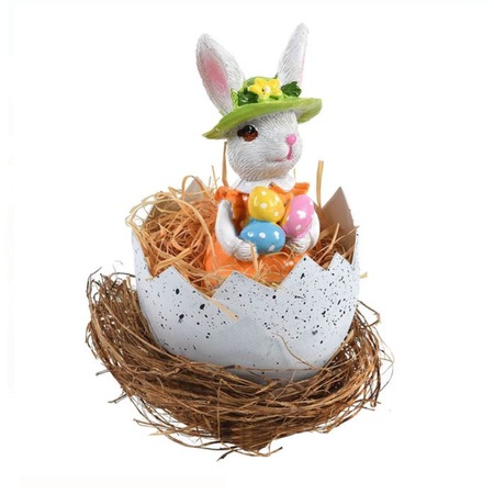 Cuib Decorativ de Paste cu Iepure 10x16cm - eMAG.ro