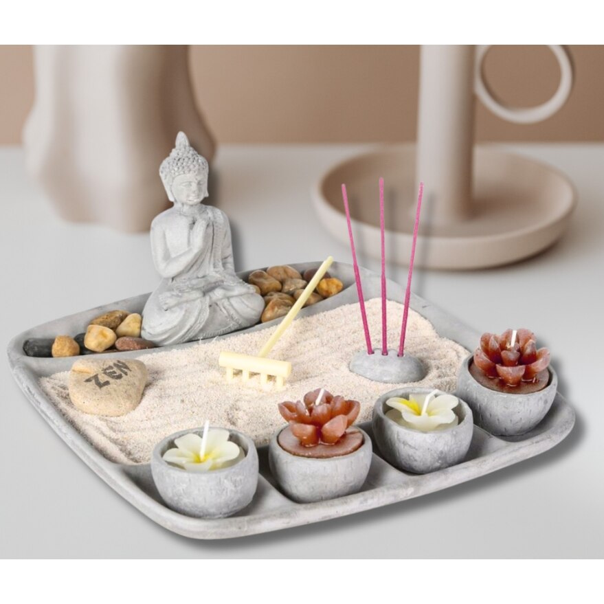 Kit Relaxare Gradina, Zen Garden din ciment - eMAG.ro