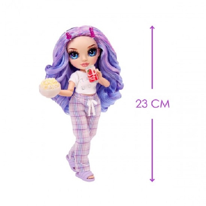 Papusa Rainbow High Junior PJ Party − Violet Willow - eMAG.ro