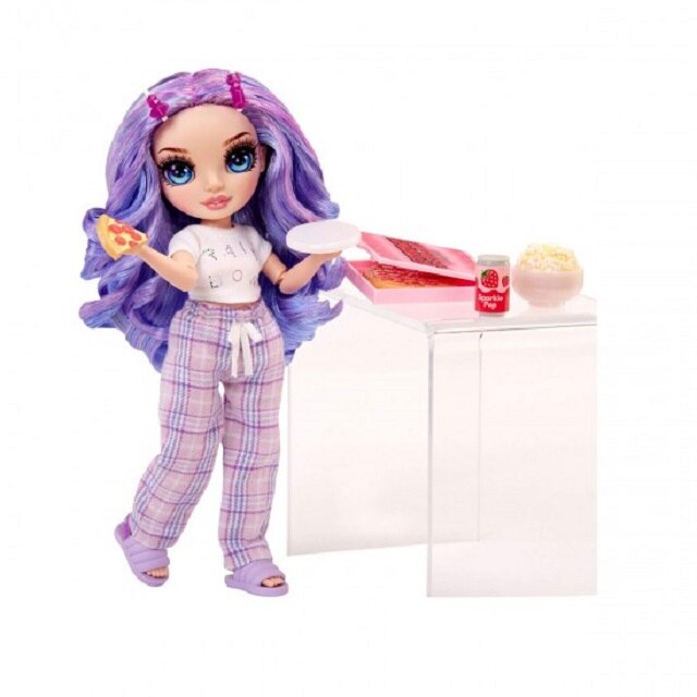 Papusa Rainbow High Junior PJ Party − Violet Willow - eMAG.ro