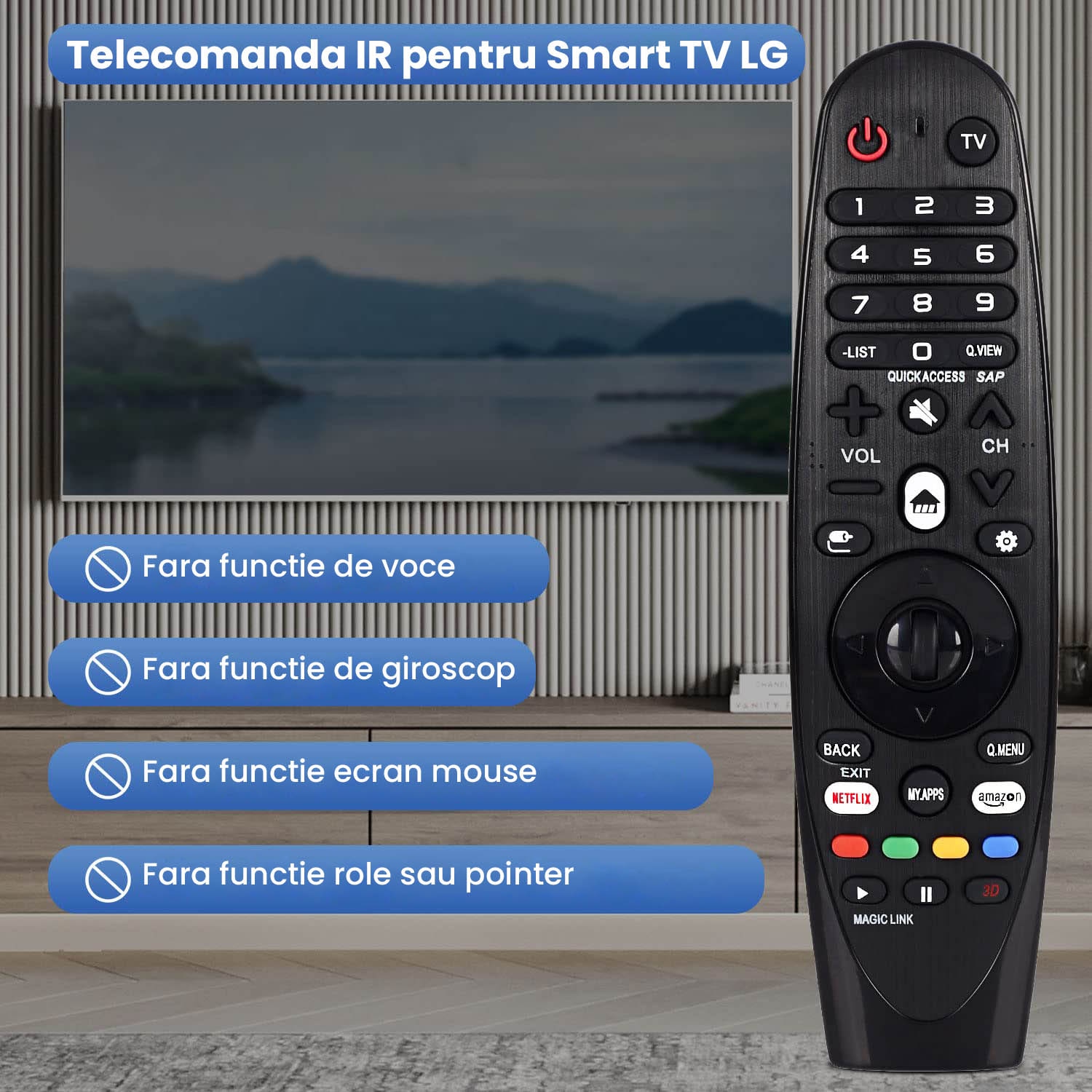 Telecomanda tv universala, Compatibila LG, pentru seria TV LG Toate modelele de telecomanda ...
