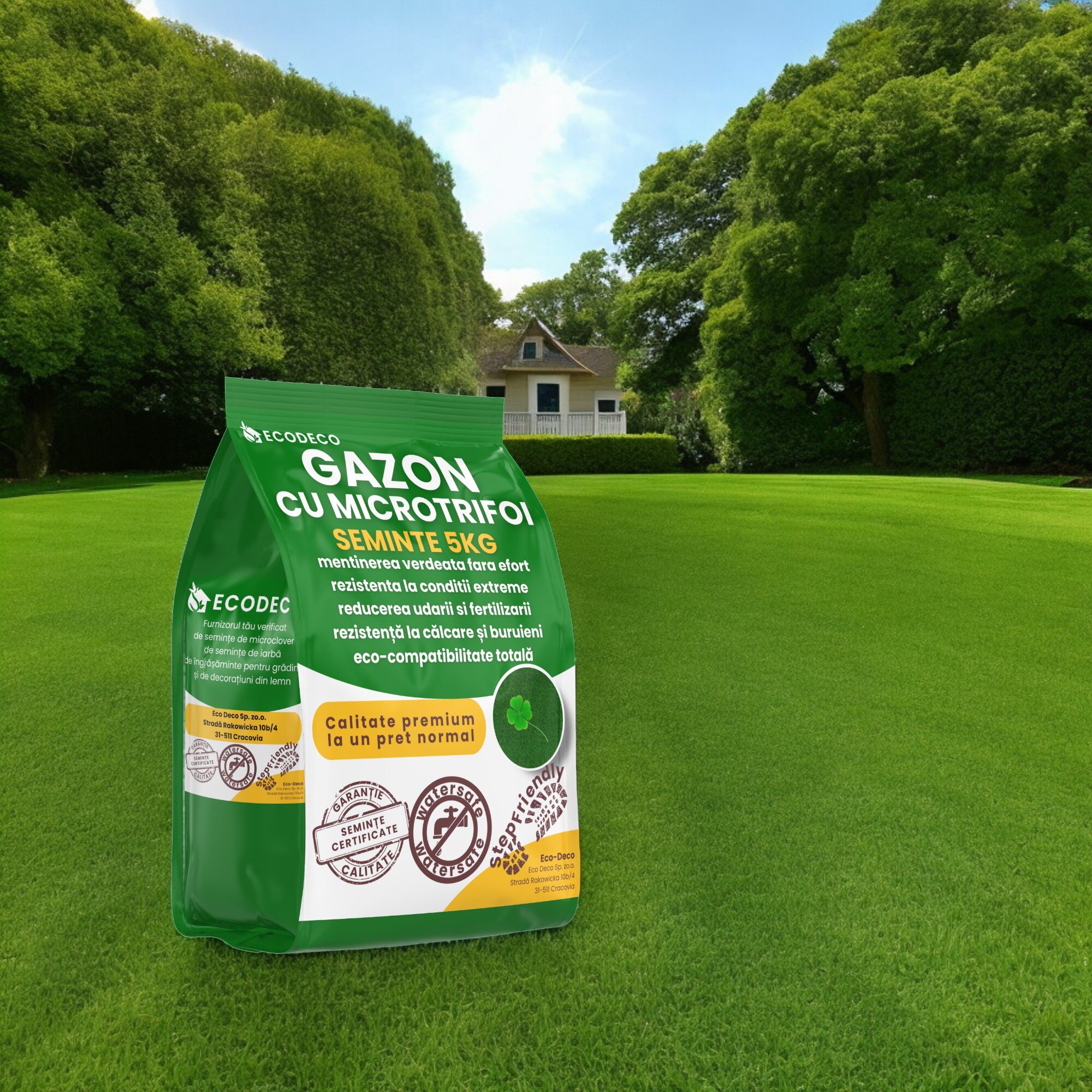 Seminte de Gazon cu Trifoi Alb Pitic 'Eco-Deco'5 kg - eMAG.ro