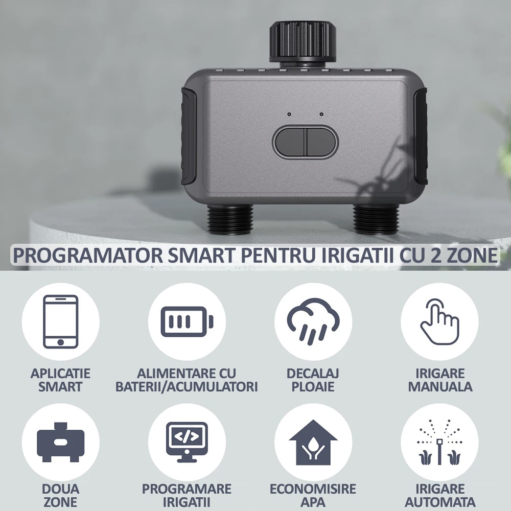 Programator smart automat pentru irigatii/udare WiFi, NEXTLY, control ...