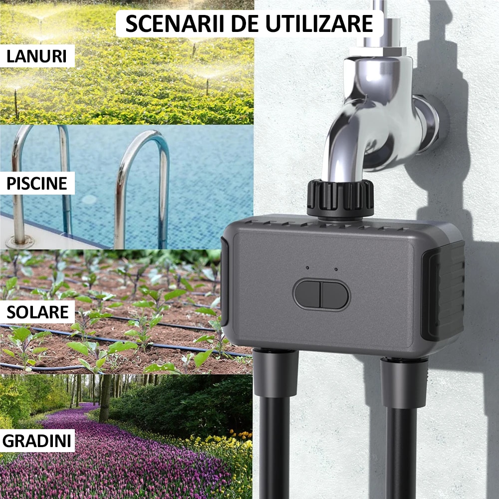 Programator smart automat pentru irigatii/udare WiFi, NEXTLY, control ...