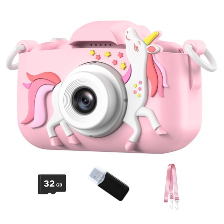 Camera foto digitala pentru copii, 28 rame foto, 6 filtre, 3 jocuri ...