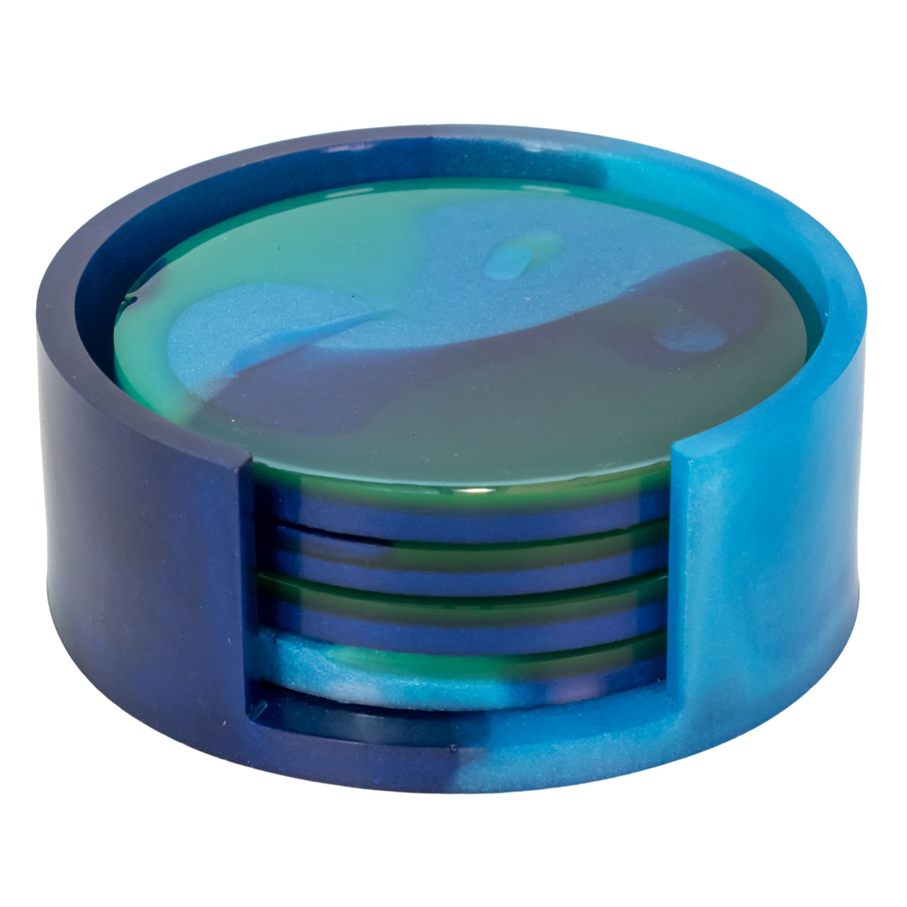 Set 4x suporturi pahare rotunde multicolore 86x86x7mm - eMAG.ro