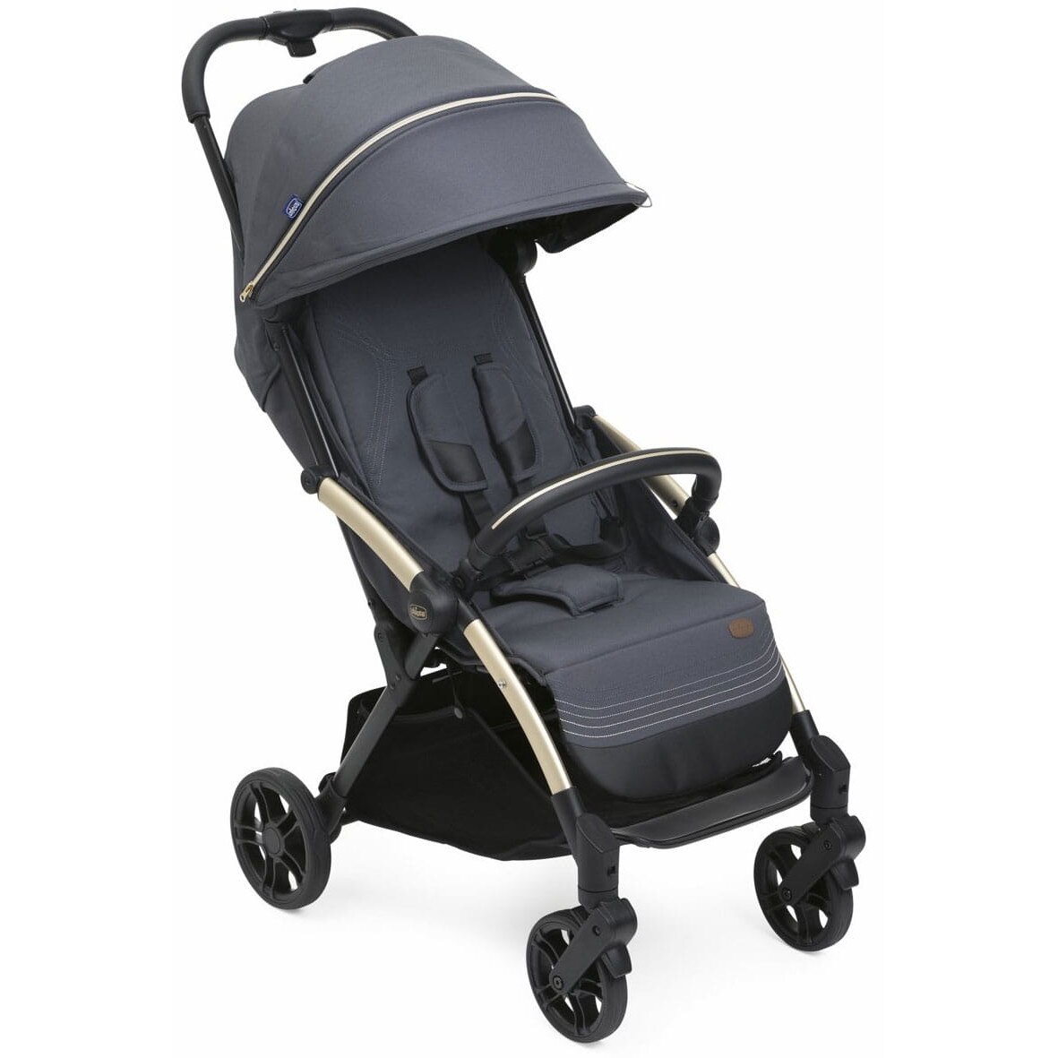 Carucior Chicco Goody X Plus, reglabil, sistem amortizare, gri, pana la ...