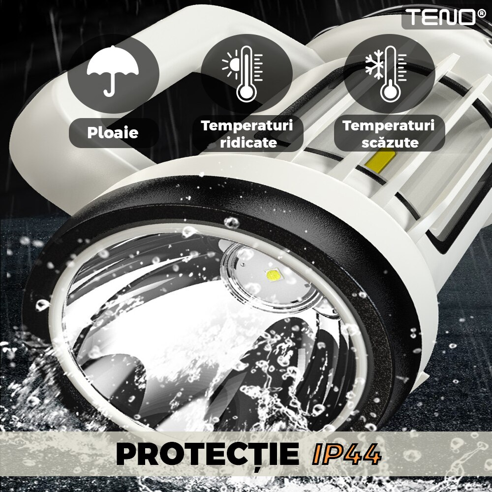Lanterna LED 2 in 1 Teno®, tip felinar, multifunctionala, 3 surse de ...