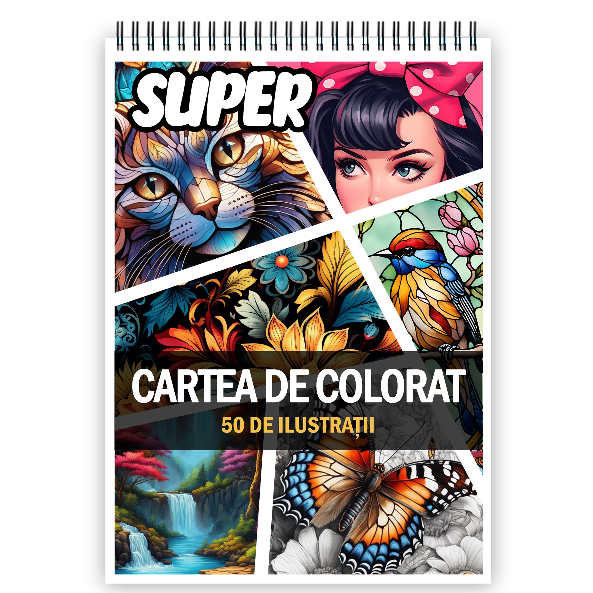 Super cartea de colorat pentru relaxare si antistres, un mix de 50 de ...