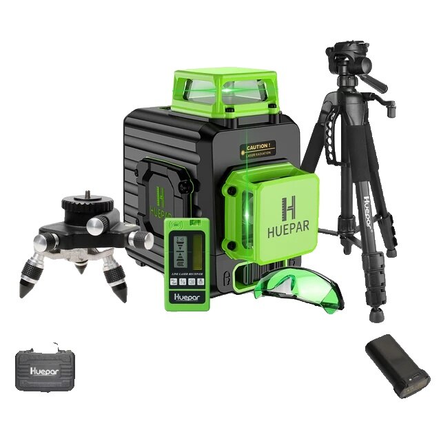 Lézeres szintező, Huepar, zöld sugár, önterülő - eMAG.hu