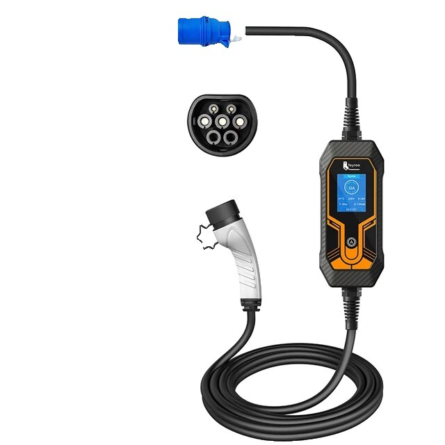 Incarcator portabil, 7KW, 32A, mufa CEE, cablu tip 2, 5m, multicolor ...