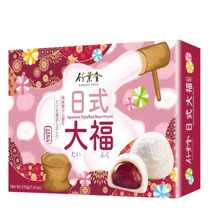 Prajituri Mochi, Aroma de fasole rosie, 210g, Bamboo House - eMAG.ro