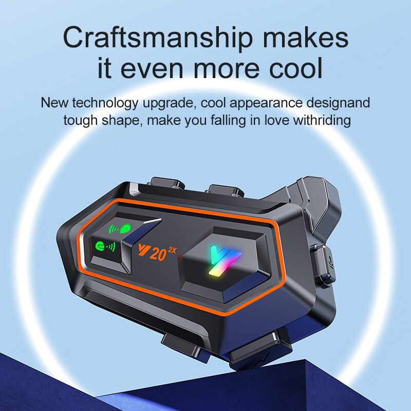 Set 2 sisteme de comunicare intercom pentru motociclete Y20-2X MOSMAOO ...