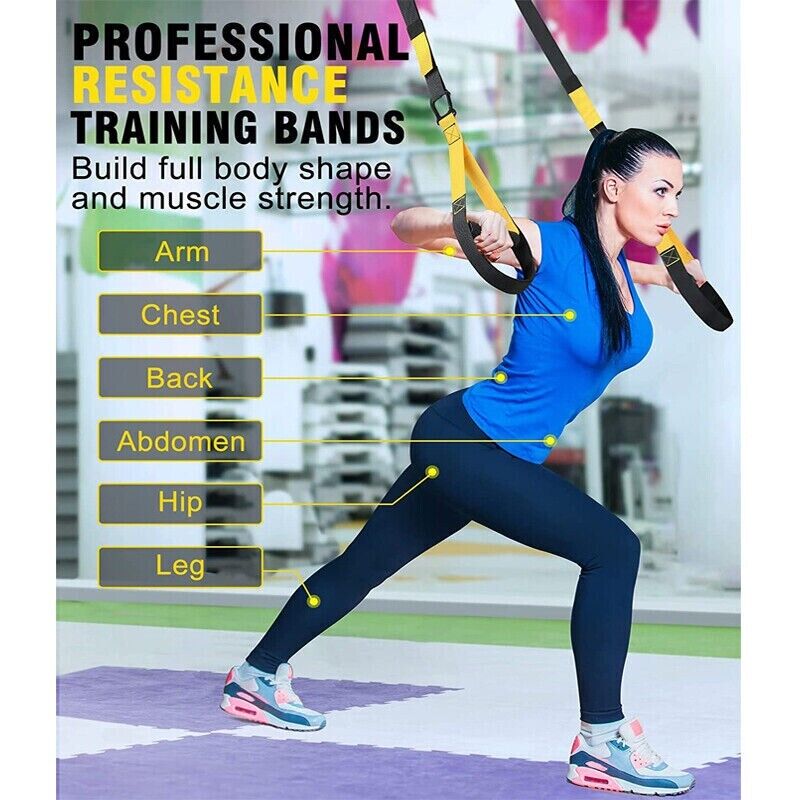 Set sistem suspensie tip TRX, P3-3 PRO, Yingyun®, pentru Fitness, Yoga ...