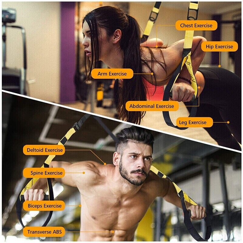 Set sistem suspensie tip TRX, P3-3 PRO, Yingyun®, pentru Fitness, Yoga ...