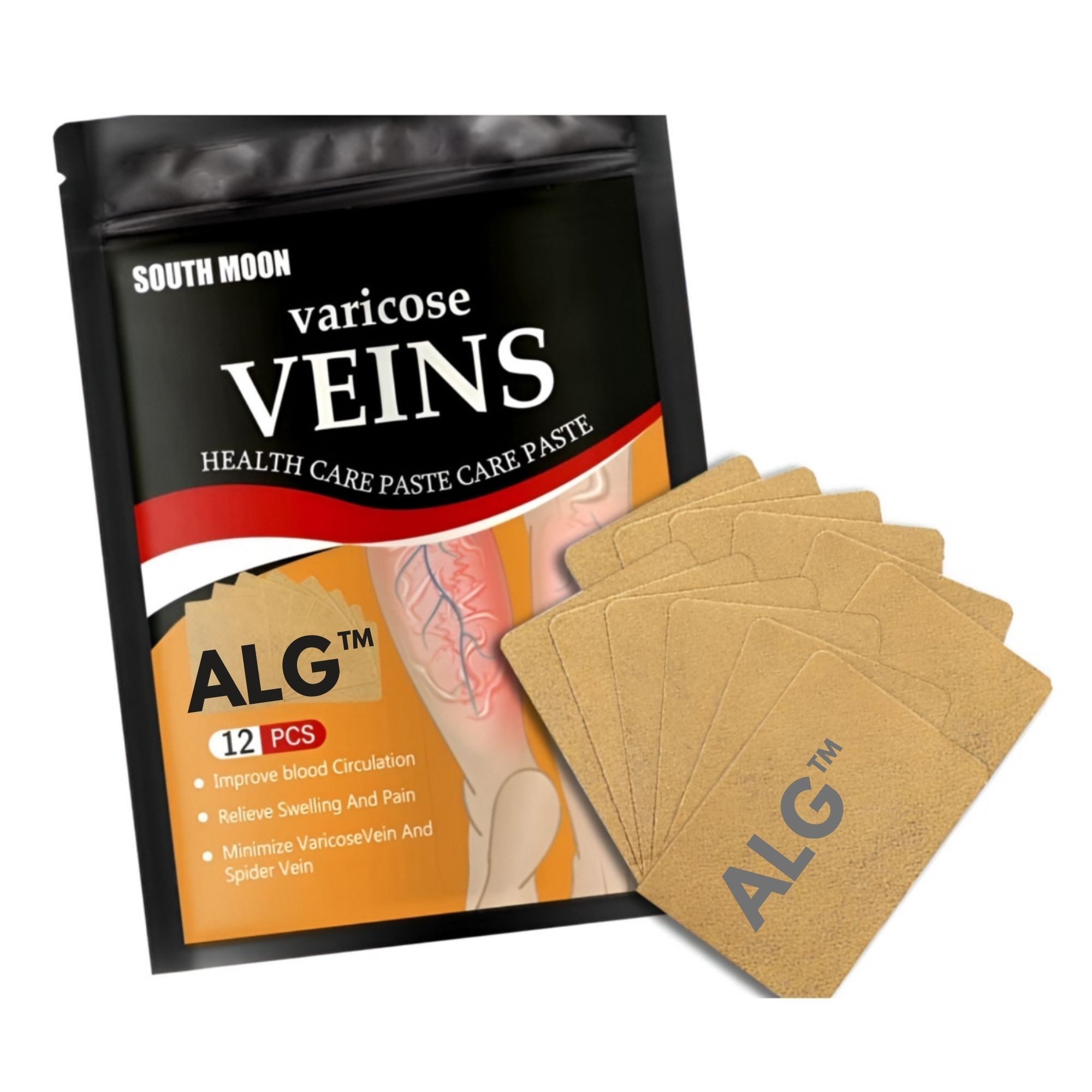 Set Plasturi Pentru Varice ALG™ (vene varicoase), pentru senzatia de ...