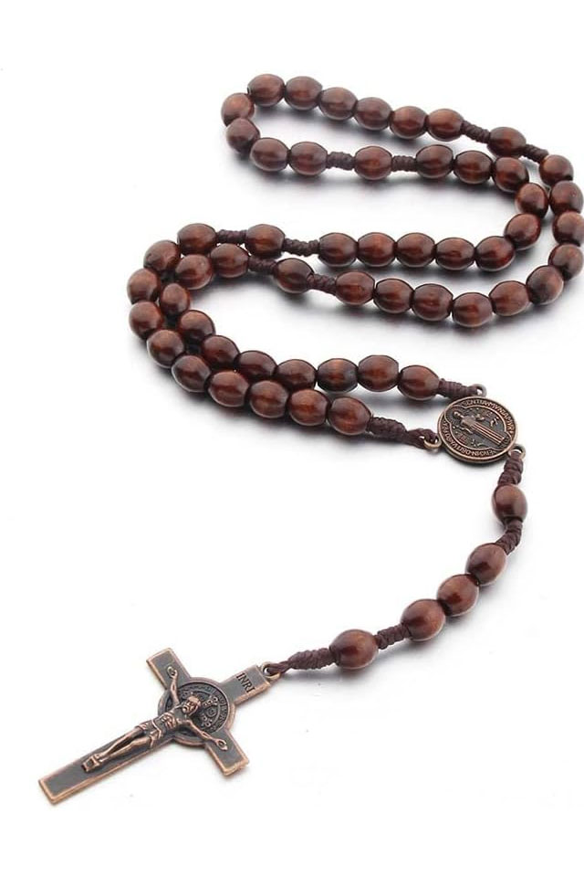 Rozariu, pandantiv cruce, JENUOS®, unisex, Maro - eMAG.ro