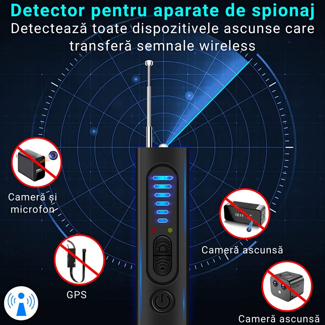 Detector Profesional Aparate Spionaj, Pentru camere si microfoane ...