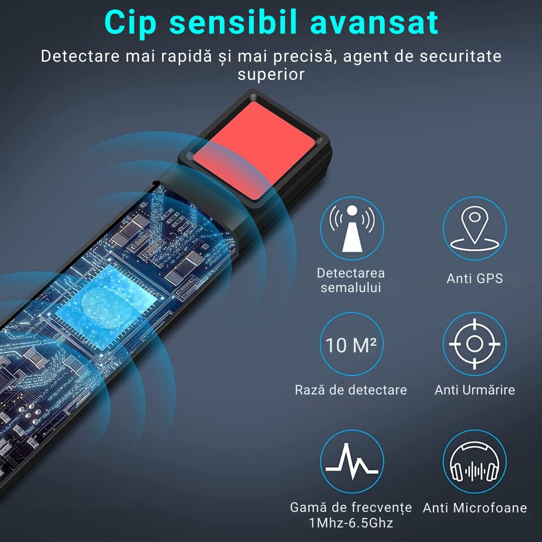 Detector Profesional Aparate Spionaj, Pentru camere si microfoane ...