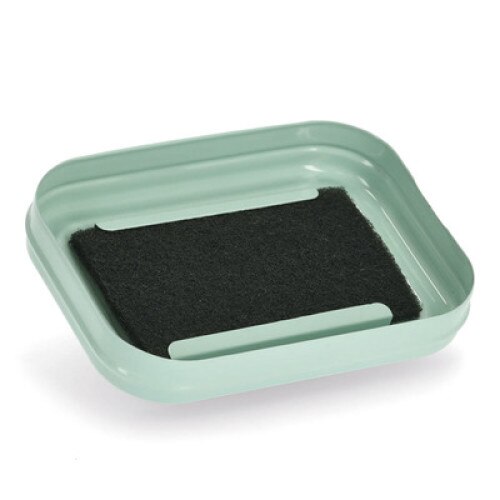 Recipient compost Zeller, metal, verde, 17 x 12.5 x 20.4 - 24.5 cm ...