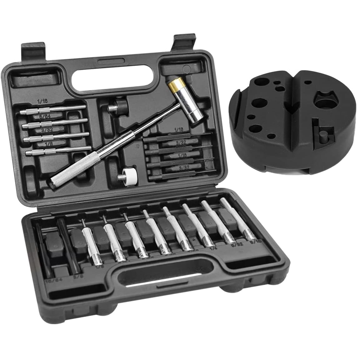 Set de perforare, perforatoare de metal si plastic incluse, pentru ...