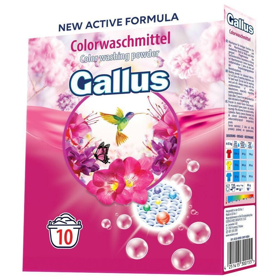 Detergent rufe pudra Gallus color, 10 spalari, 650g - eMAG.ro