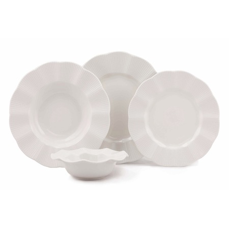Set Vesela 24 Piese, Asi Home Ultimate Elegance, Portelan, Crem - eMAG.ro