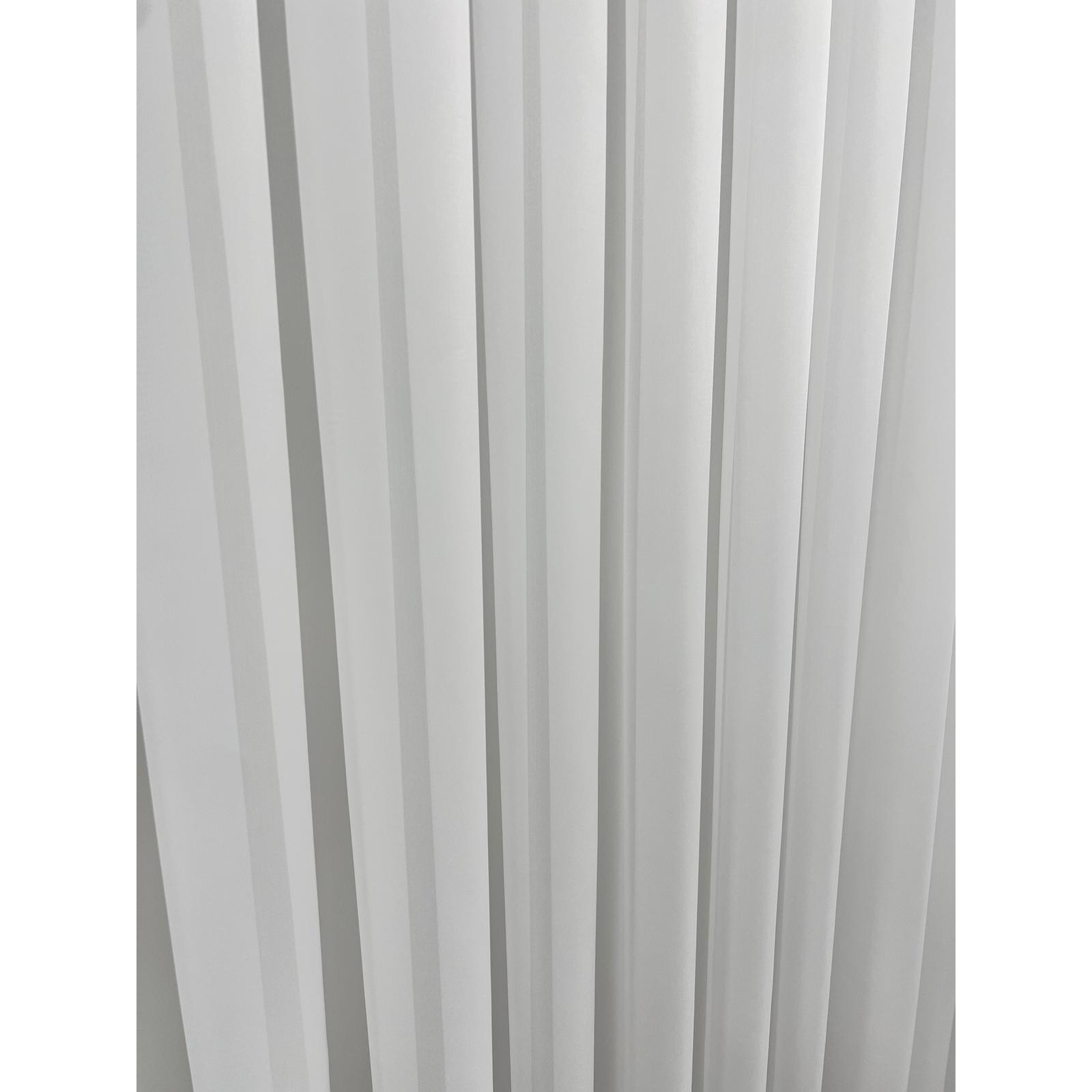 Perdea din matase simpla, alba, lucrata pe pliuri manuale, 240 x 250 cm ...