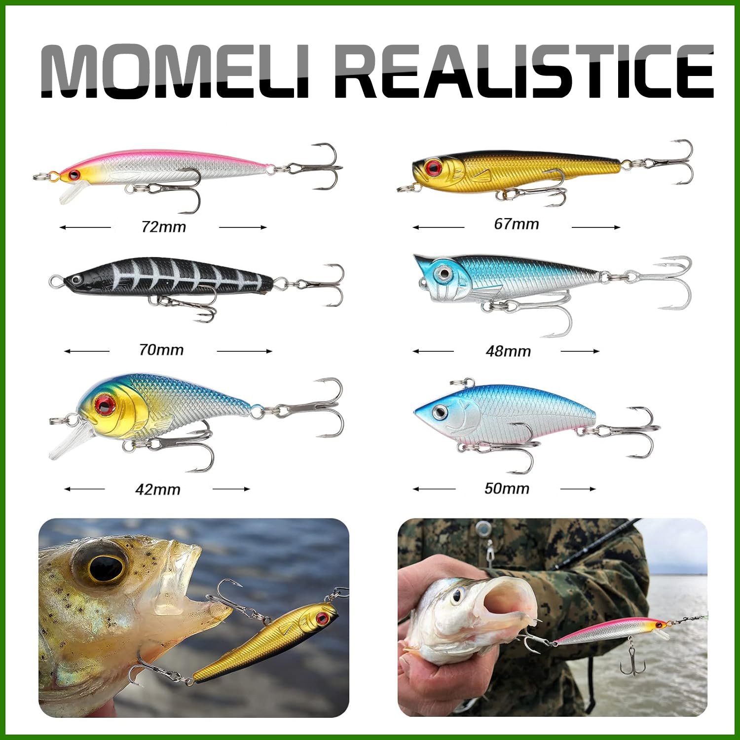 Set 102 momeli artificiale si accesorii pentru pescuit Fish & Paws ...