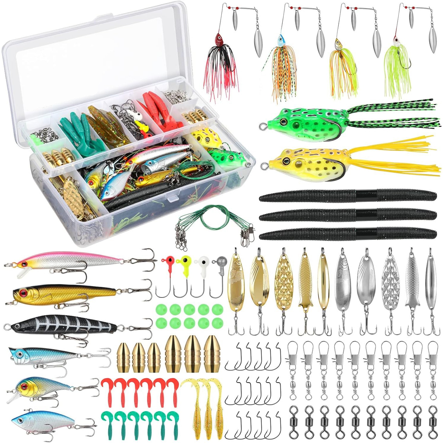 Set 102 momeli artificiale si accesorii pentru pescuit Fish & Paws ...