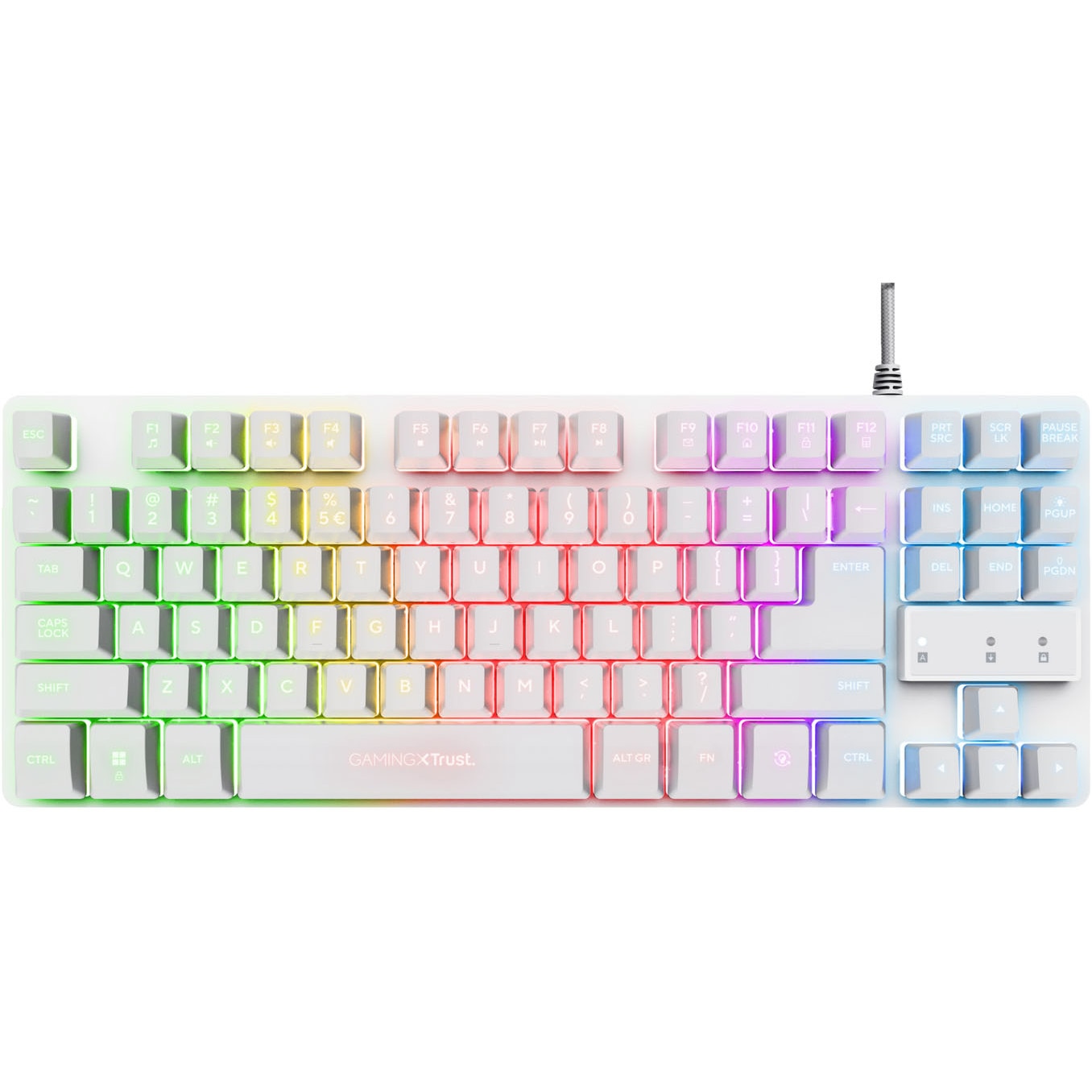 Tastatura Gaming Trust GXT 833W Thado White - eMAG.ro