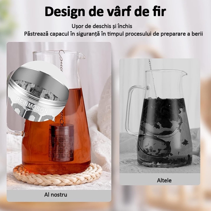 Infuzor de ceai, Rqiurpn, Infuzor cu filtru din otel, plasa ultra fina ...