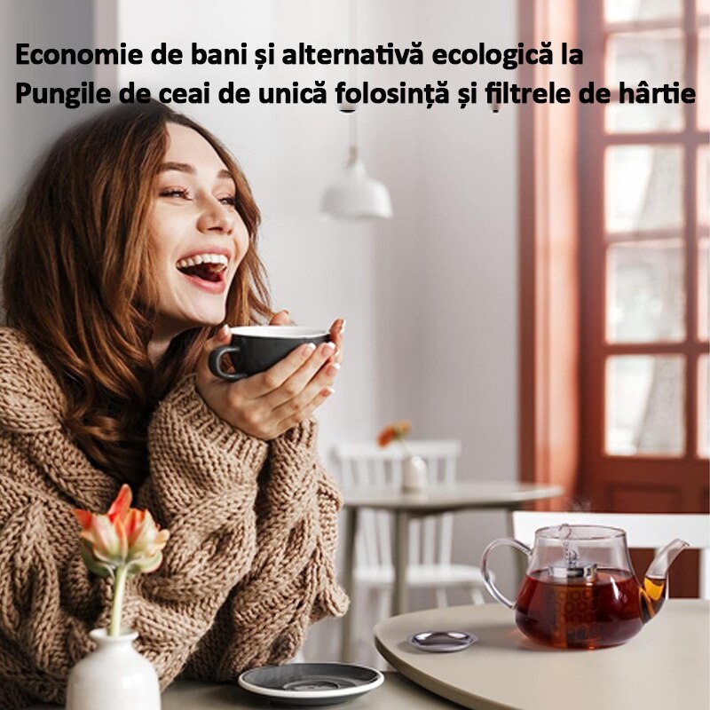 Infuzor de ceai, Rqiurpn, Infuzor cu filtru din otel, plasa ultra fina ...