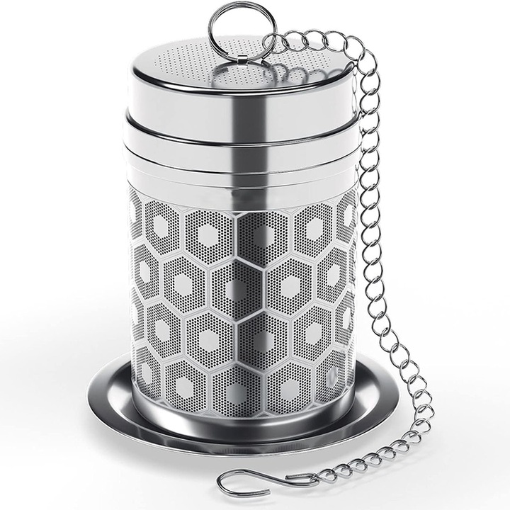 Infuzor de ceai Rqiurpn, Infuzor cu filtru din otel, plasa ultra fina ...