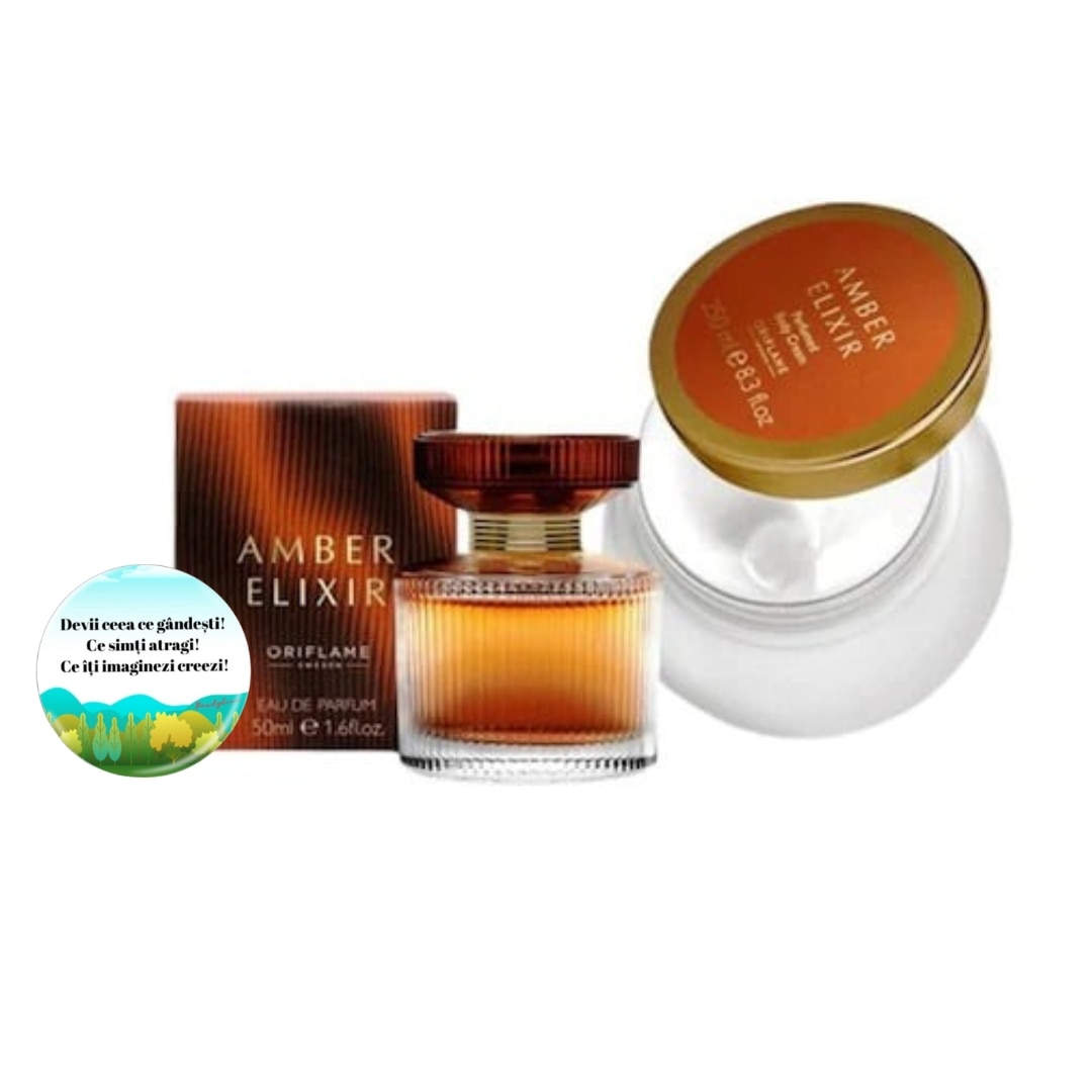 Set complet pentru Ea Amber Elixir (apa de parfum, crema de corp ...