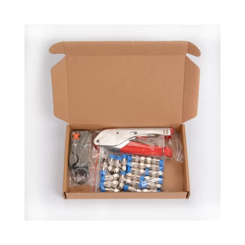 Set cleste de compresie cablu coaxial RG59 RG6, mufe F - TL - H518A, 20 ...